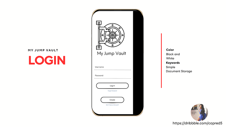 Login Screen - My Jump Vault by Melissa on Dribbble