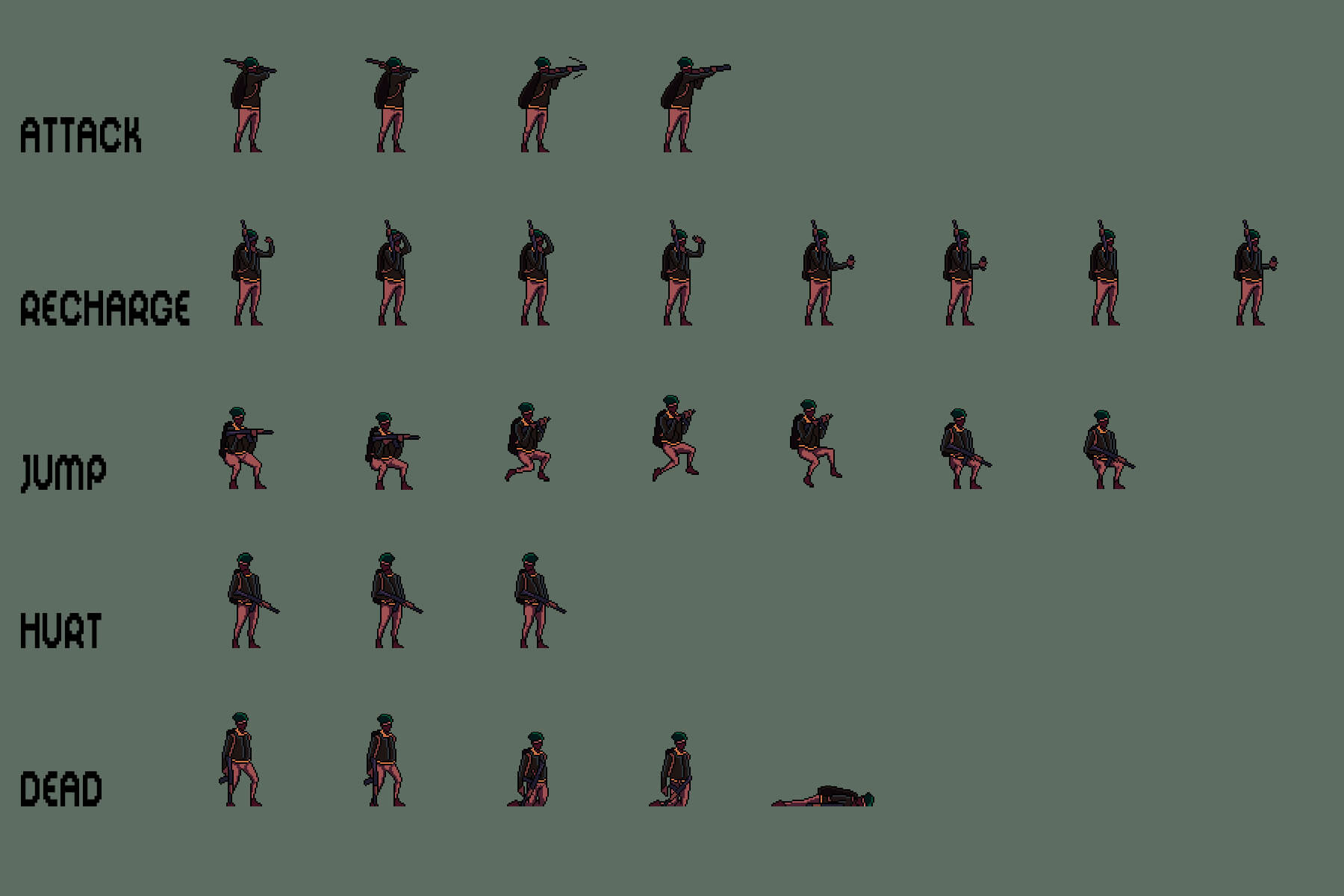 Free Raider Sprite Sheets Pixel Art by 2D Game Assets on Dribbble