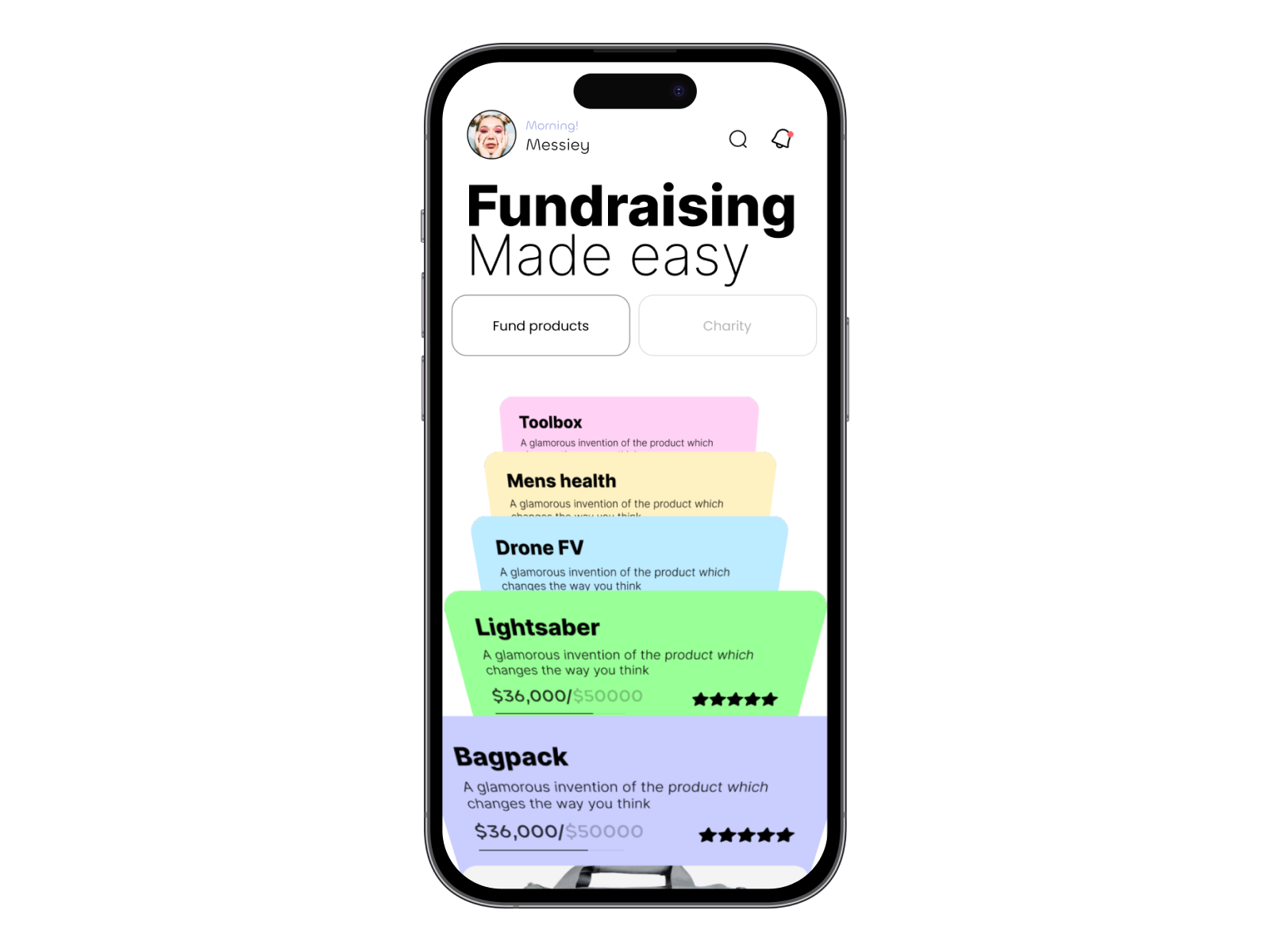 Charity crowdfunding app design mobile app by lazy kar for ...