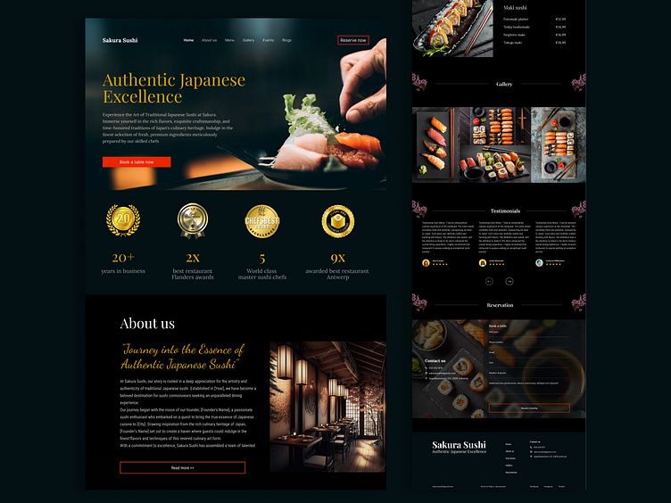 Sushi Restaurant Website design by Nikesh Beidwar | UX/UI Designer on ...