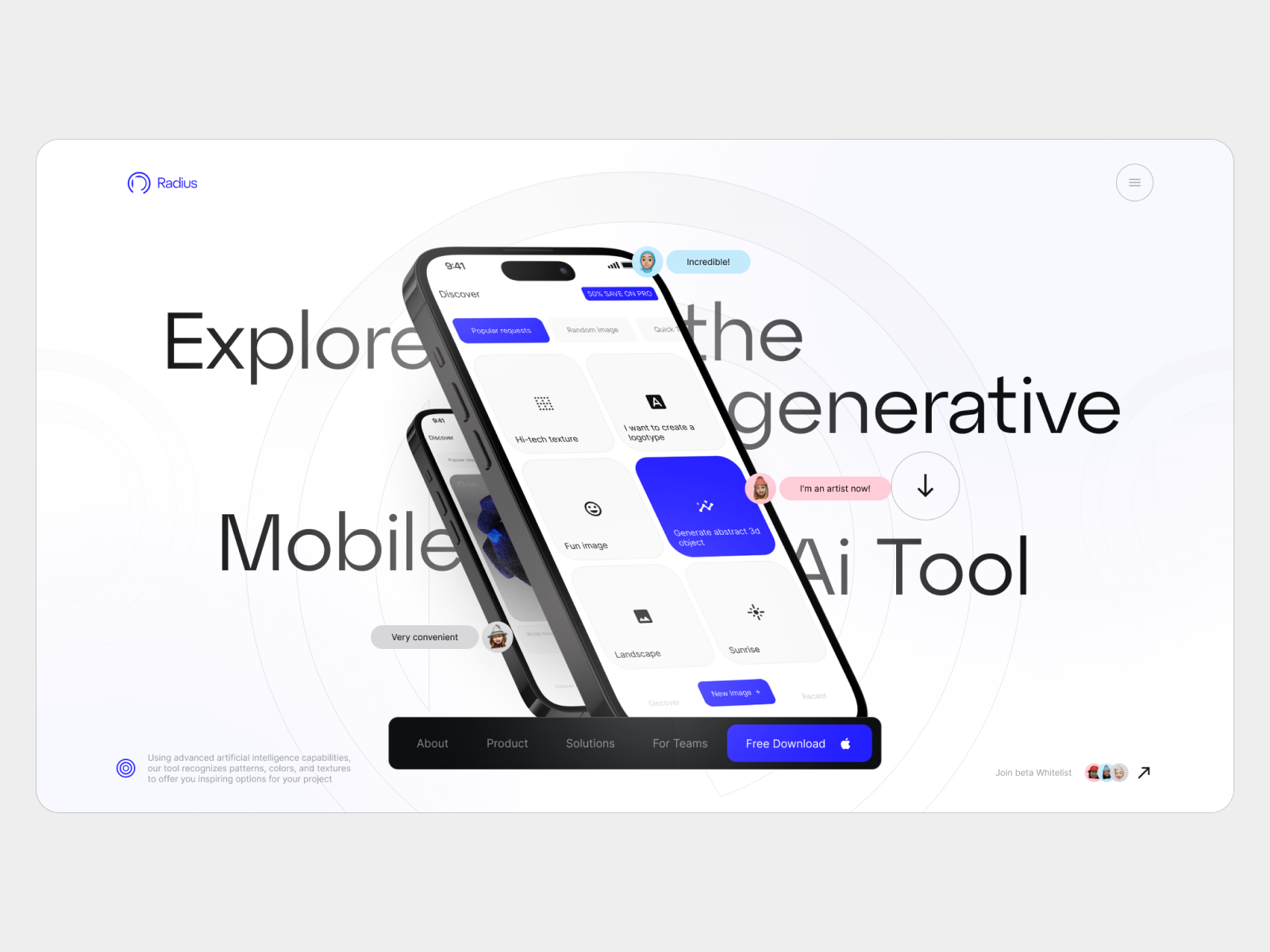 AI Media Generative App by Awsmd on Dribbble