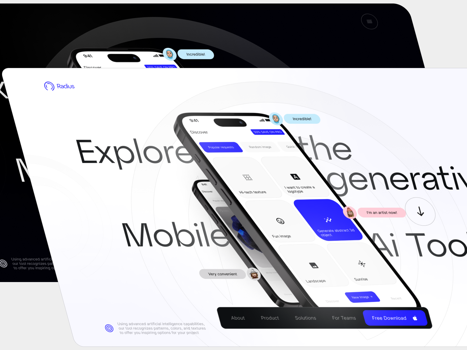 AI Media Generative App by Awsmd on Dribbble