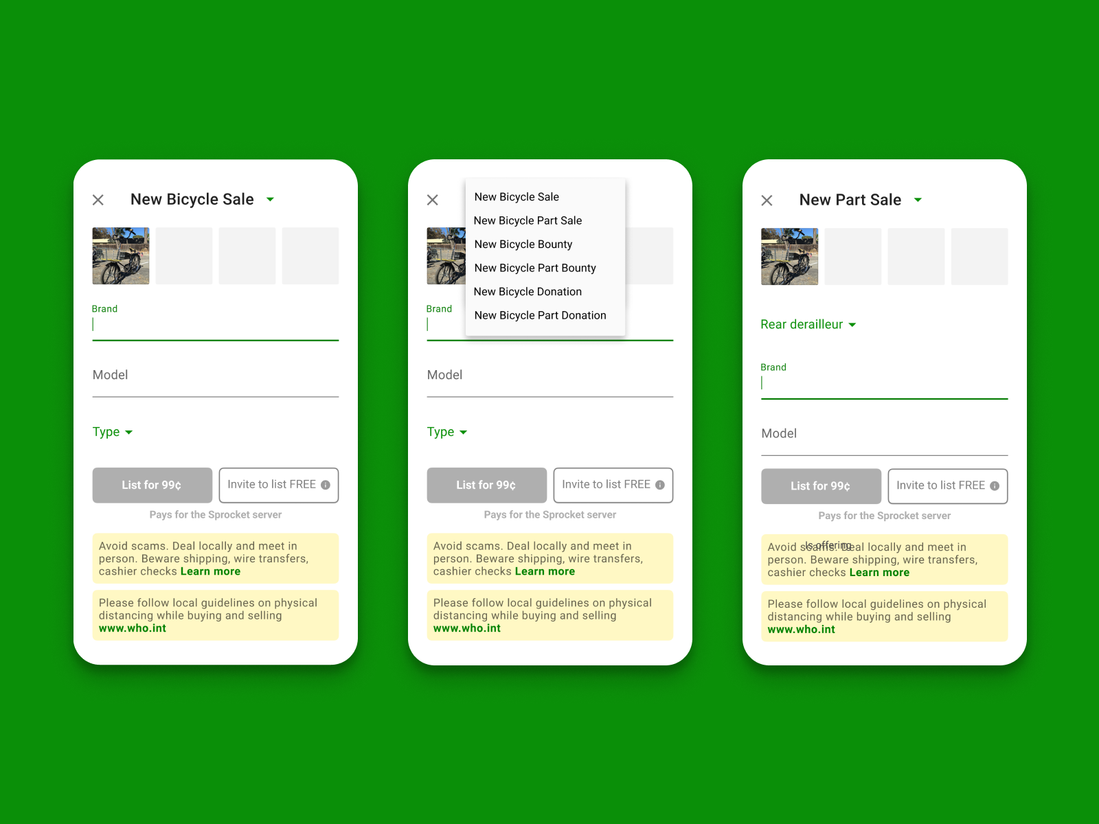 Sprocket Android Listing Type Selector By 7 For Retrographic On Dribbble