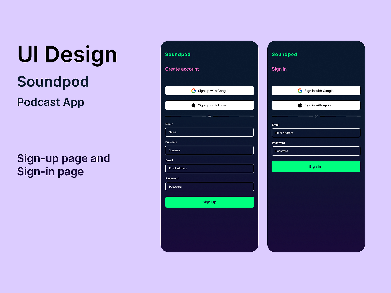 Podcast App UI Design by Neslihan Günindi on Dribbble