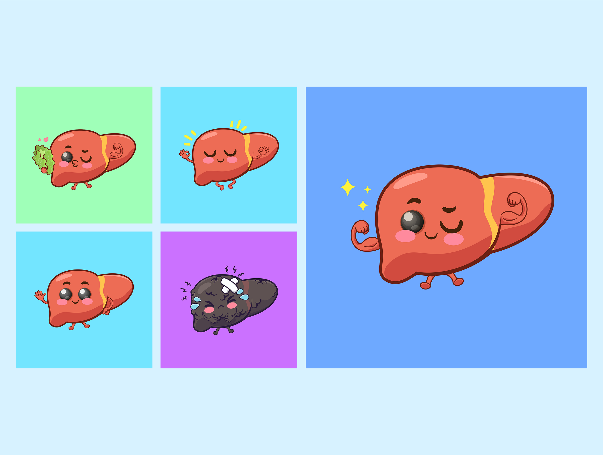cute liver organ cartoon vector icon illustration by Atrista_Felis on ...