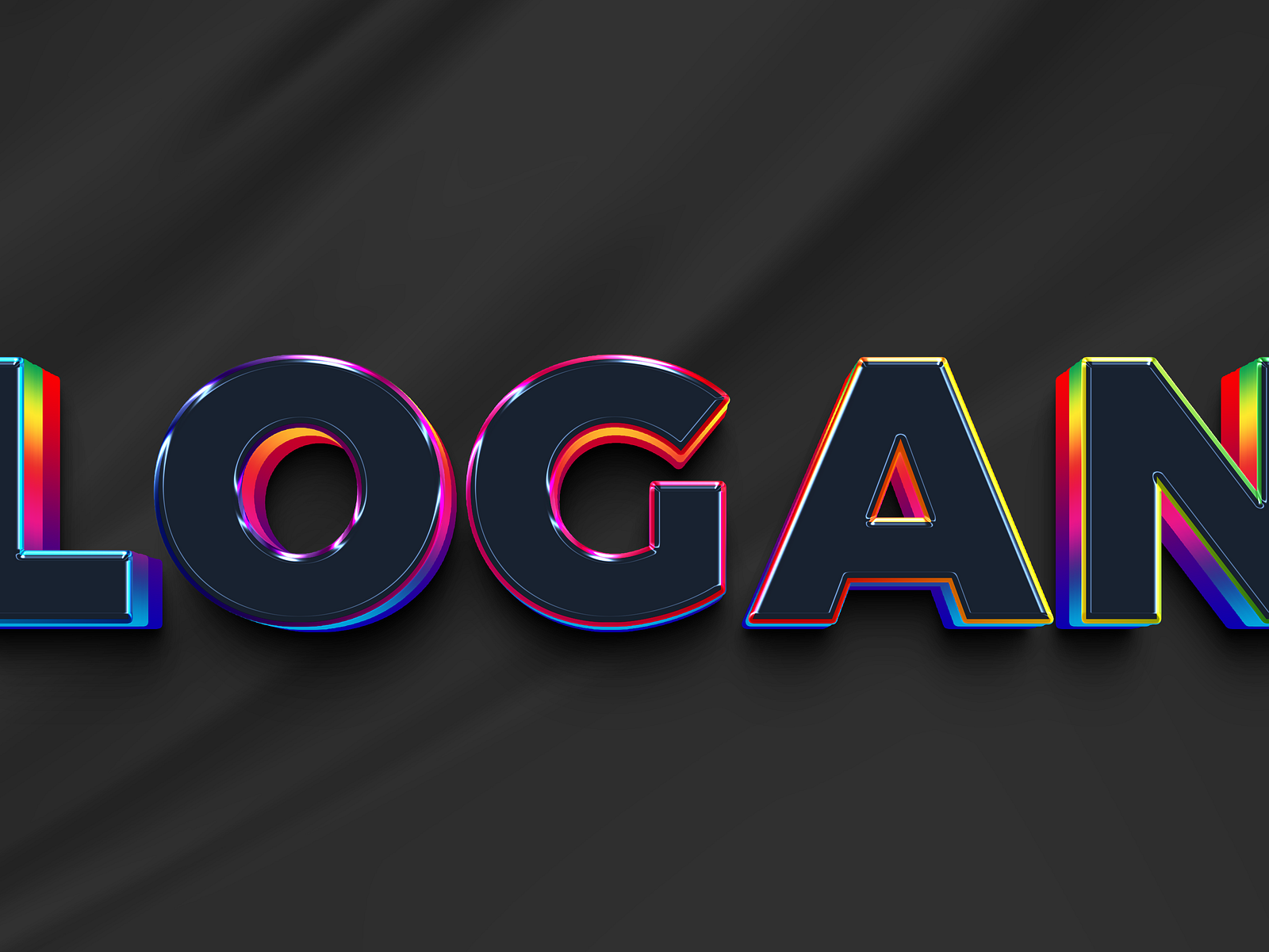 Rainbow Text Effect by Logan Cumar on Dribbble