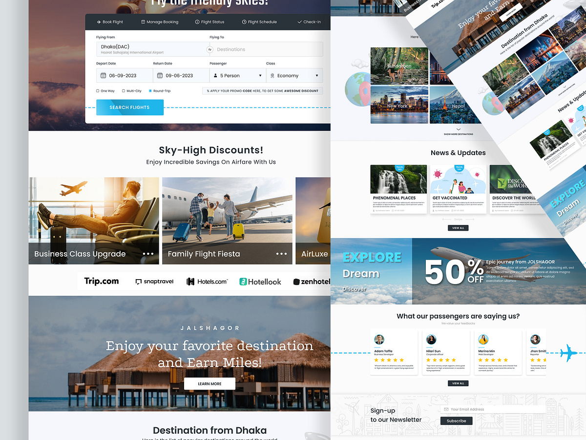 Airline Landing Page designs, themes, templates and downloadable ...