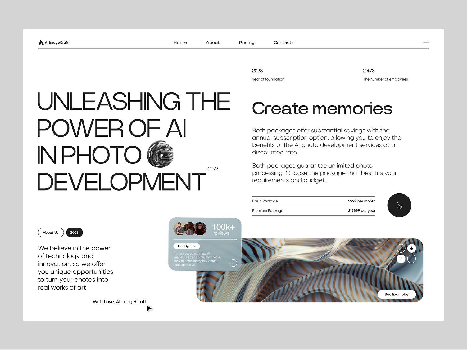 AI Image Generator Website by Linur for Eloqwnt on Dribbble