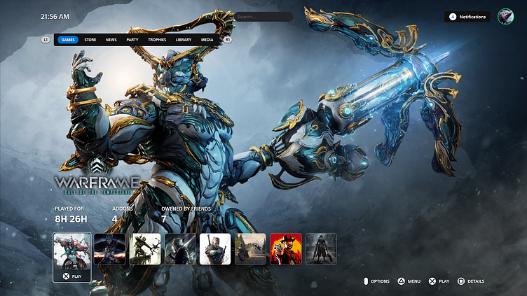 PS5 - Dashboard v0.7 by Vadim Huck on Dribbble