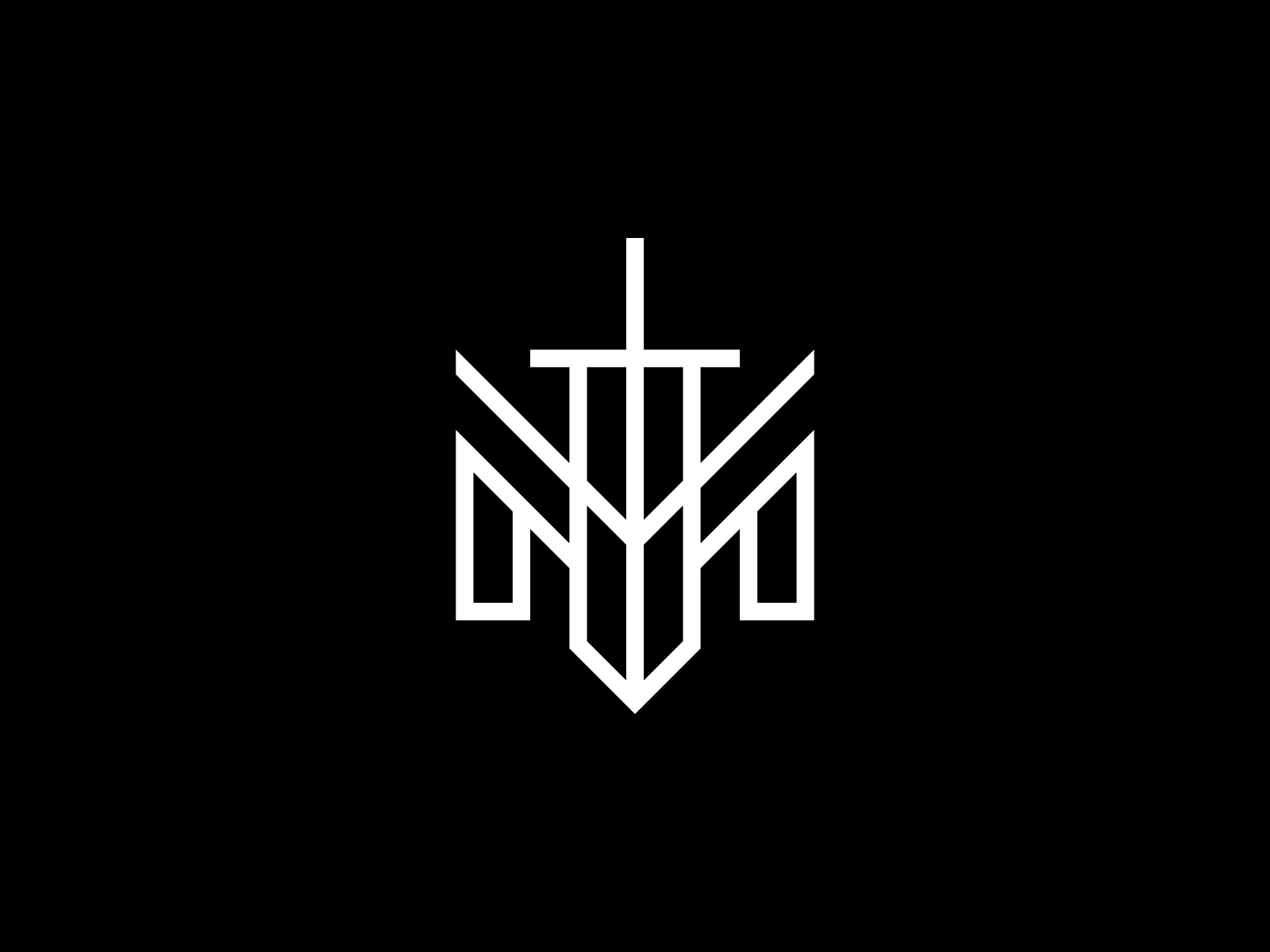 M Letter Sword Logo by Aira | Logo Designer on Dribbble
