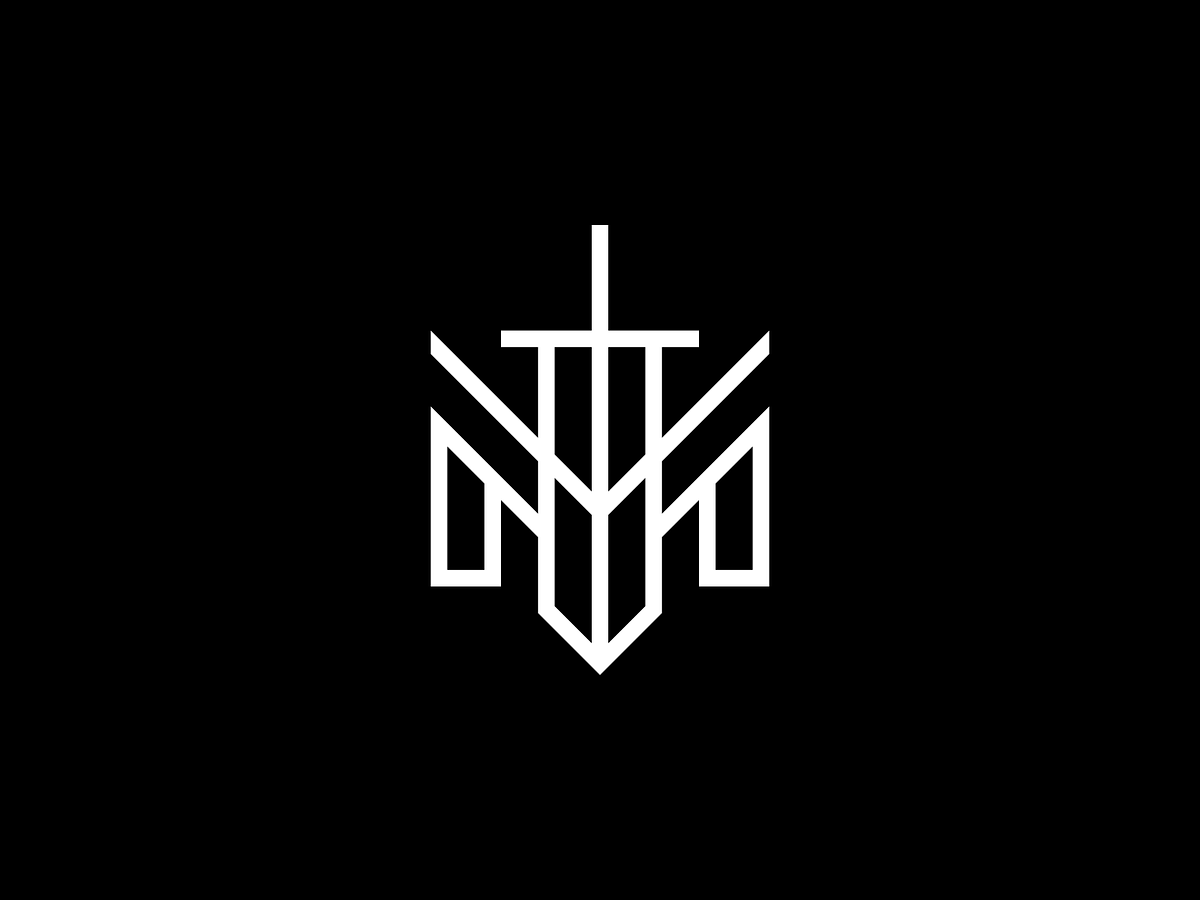 M Letter Sword Logo by Aira | Logo Designer on Dribbble