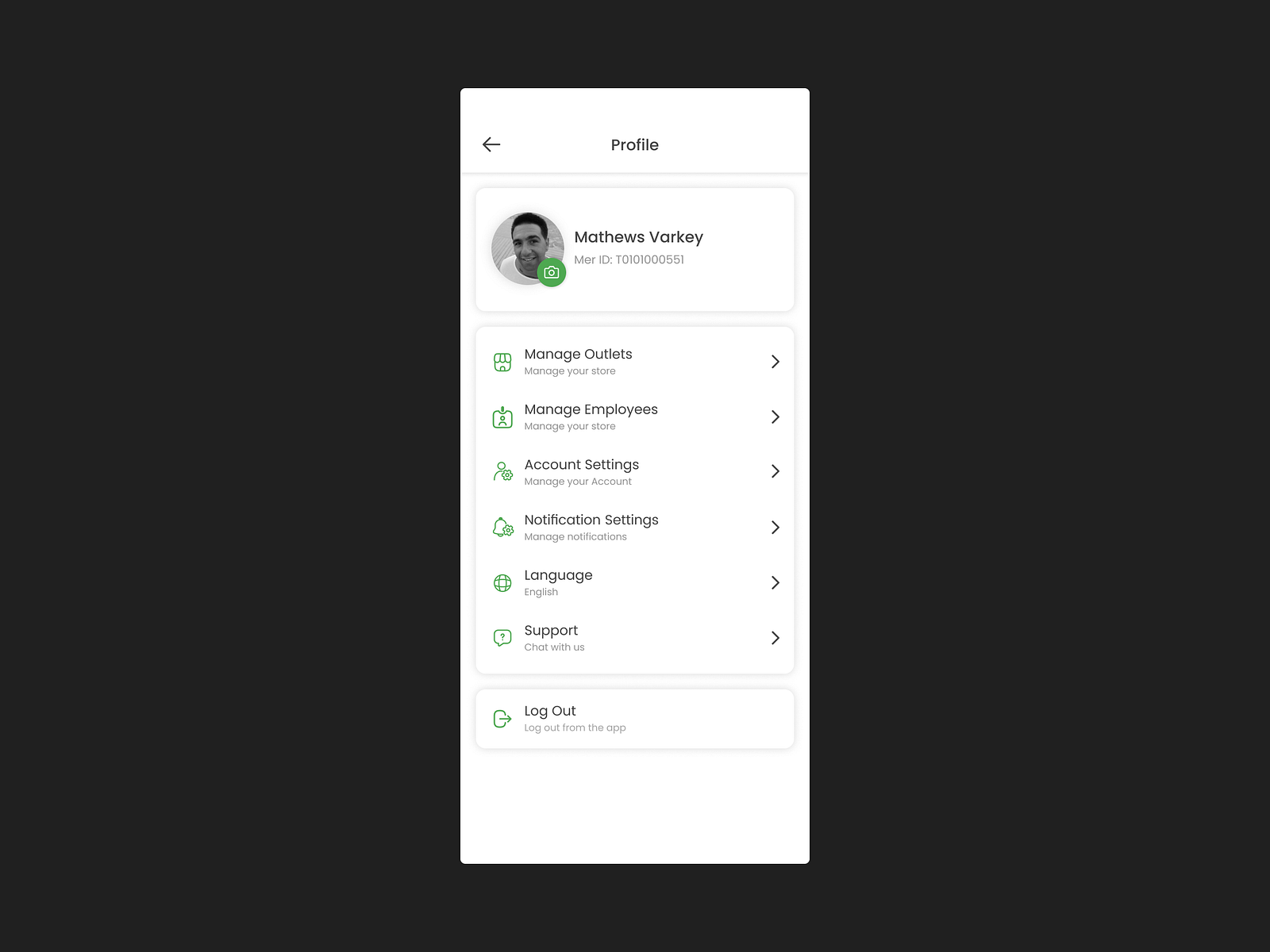 App Profile Page by Amal Krishna on Dribbble