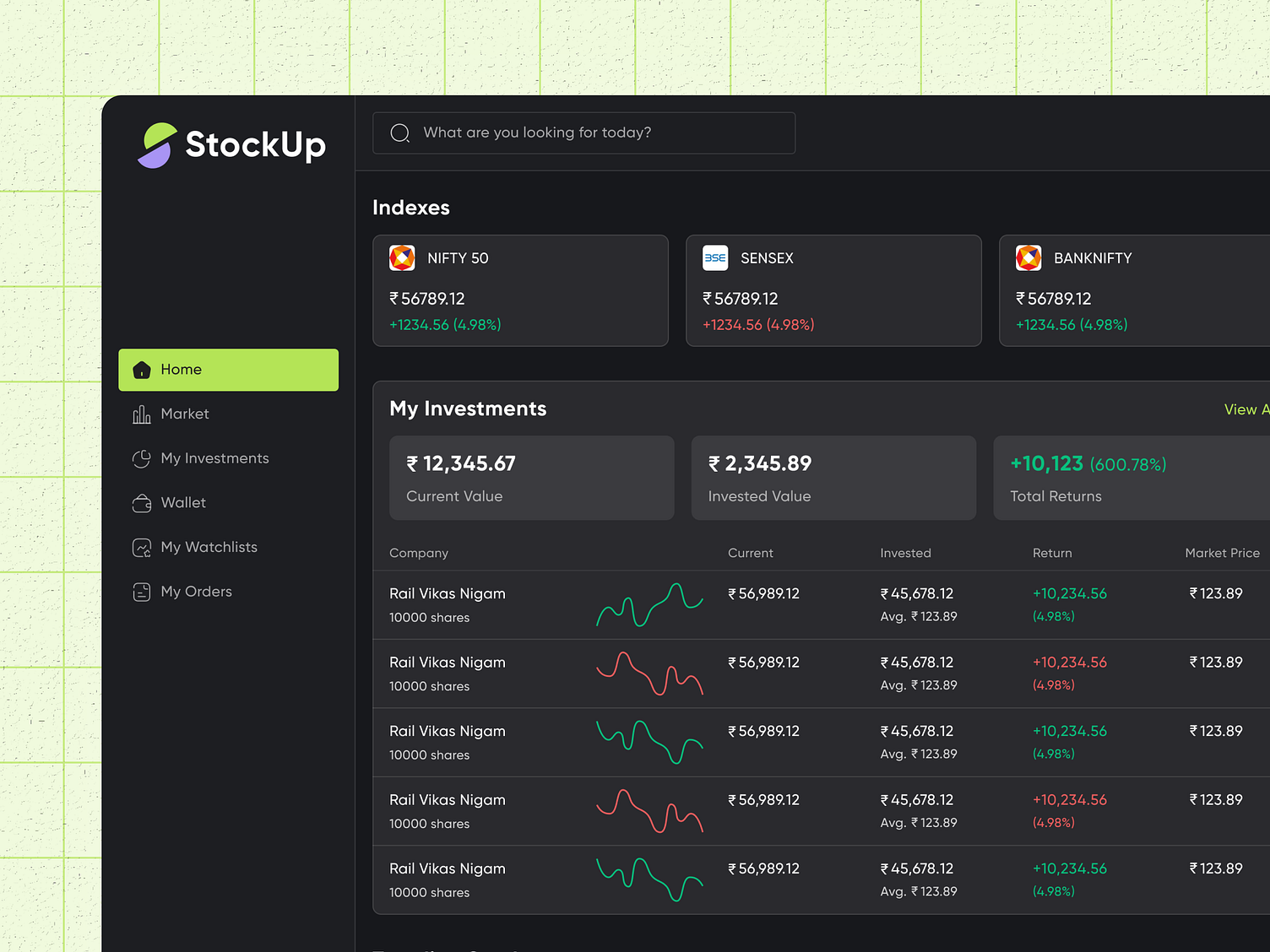 StockUp - Stock Trading Dashboard UI/UX Design by Ambuj Mishra on Dribbble