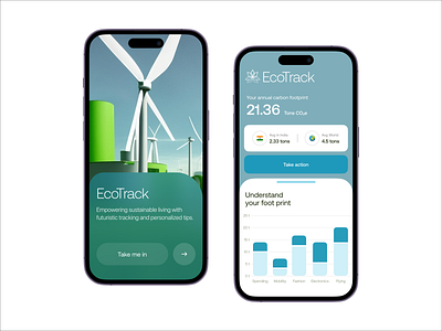EcoTrack - iOS Carbon footprint tracking app by Mayur M on Dribbble