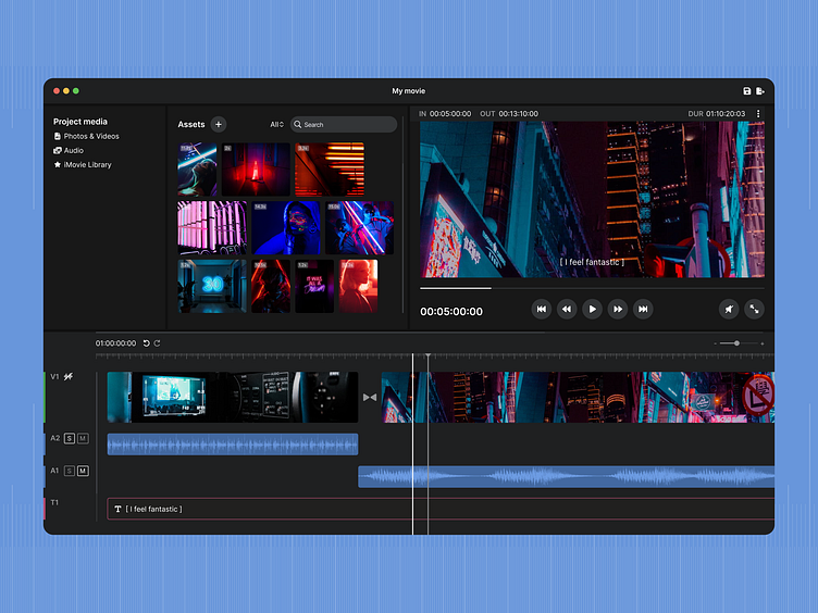 Interface for video editor by Helena Vasenina on Dribbble