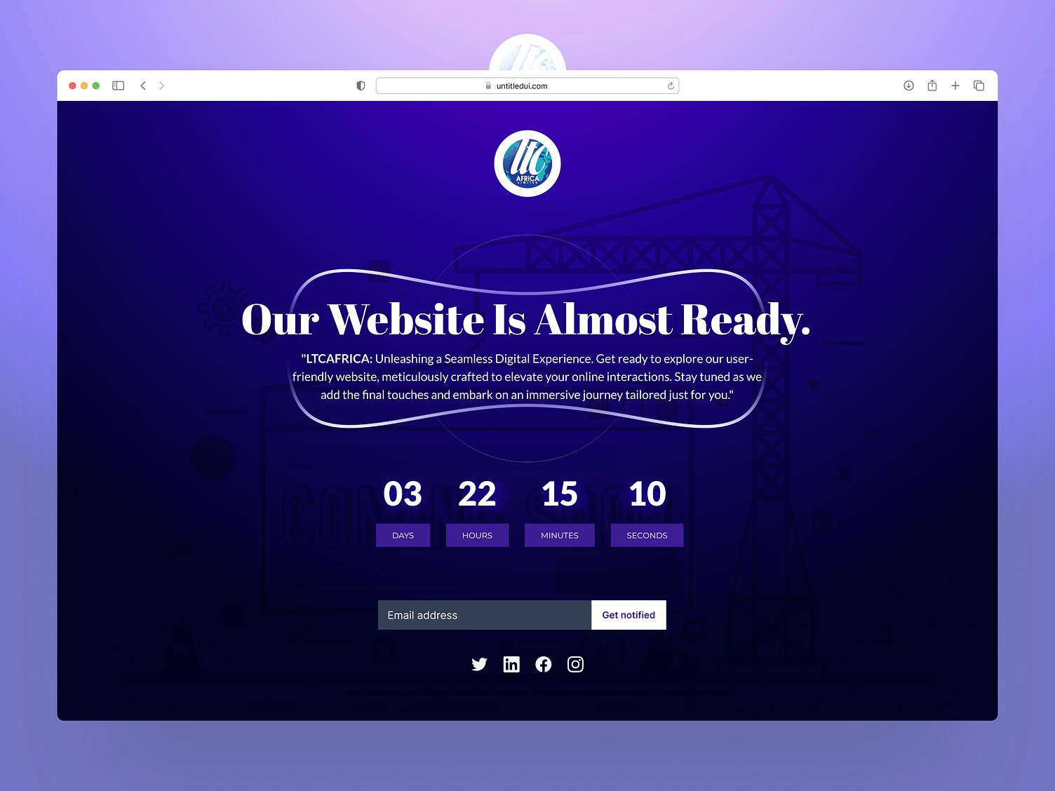 Website coming soon UI design by Joseph Emmanuel on Dribbble