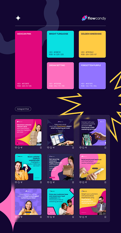 FlowCandy - Social Media Instagram Design Implementation by Design Big ...