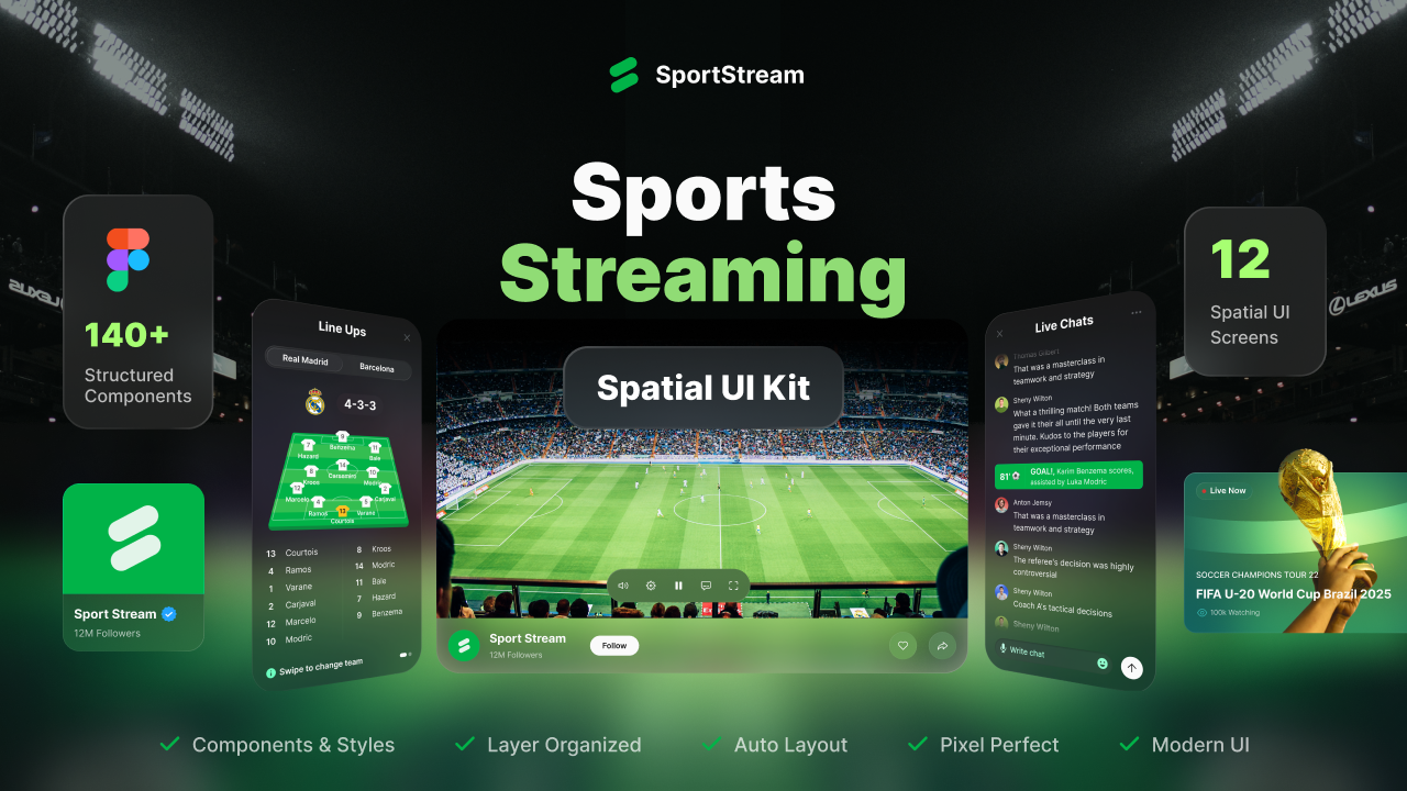 Sport Streaming Platform - Spatial UI Kit by Iksan Hafidho for Sub1 ...