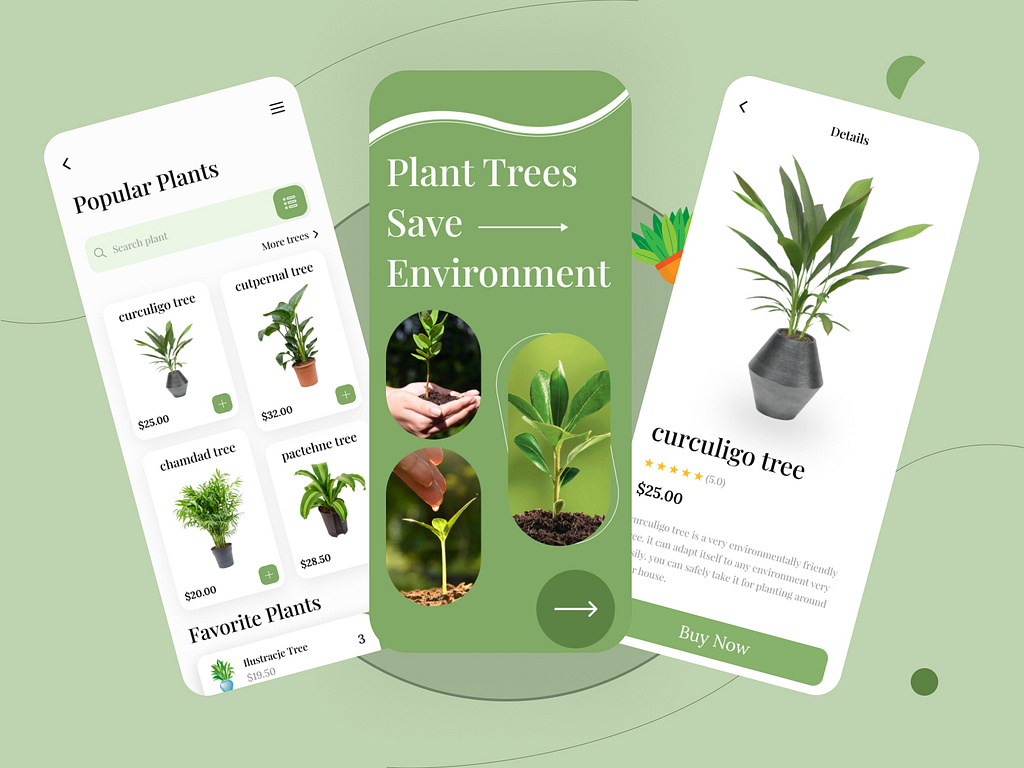 Plant App UI Design - Mobile Design by Nizam on Dribbble