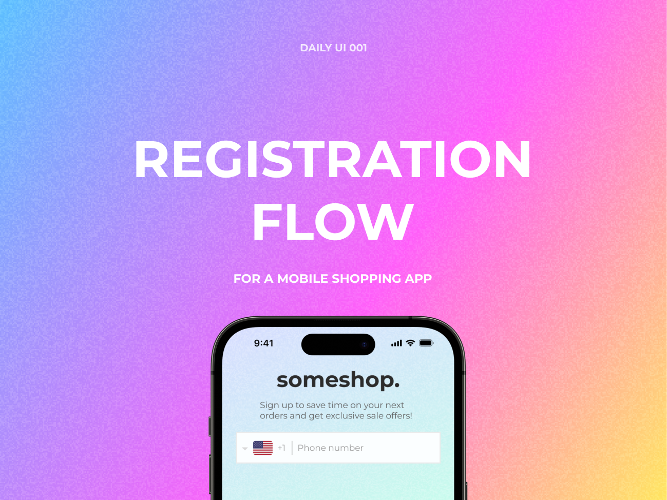 Registration Flow for Shopping App by Rollan Maratov on Dribbble