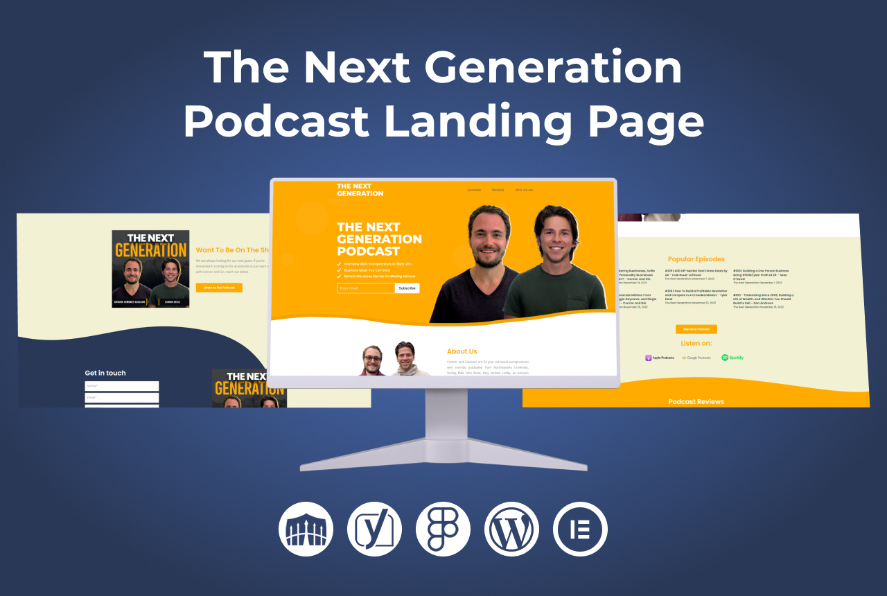 The Next Generation Podcast Landing Page by TAIBA Creations on Dribbble