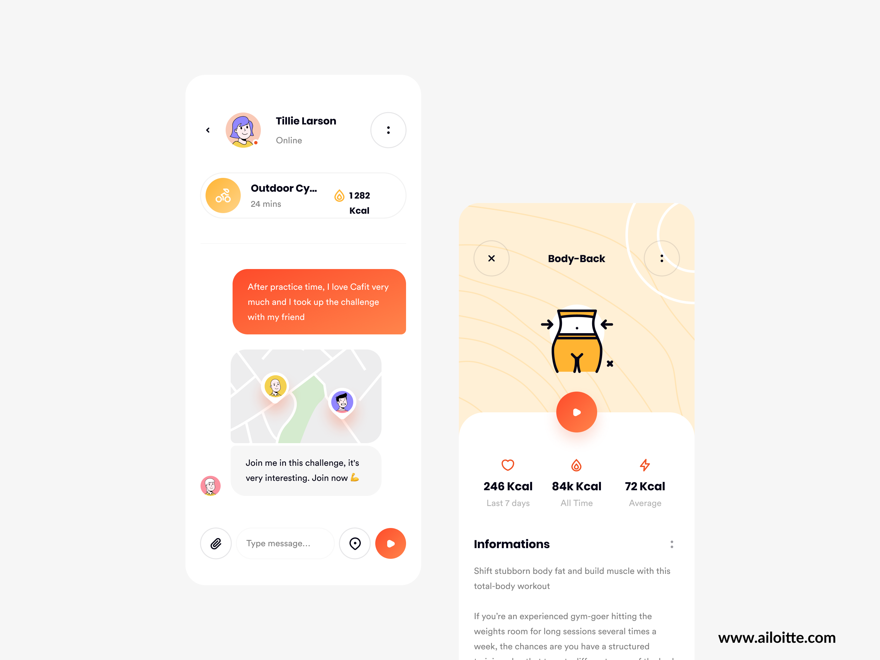 Health Tracking Application UI Design by Ailoitte on Dribbble