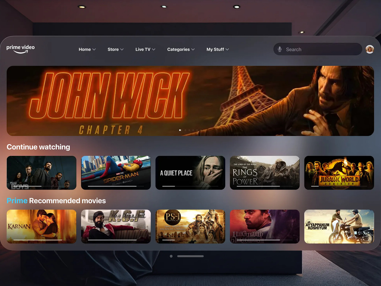 Prime Video "IMMERSIVE ENTERTAINMENT" by Sangeeth kumar on Dribbble