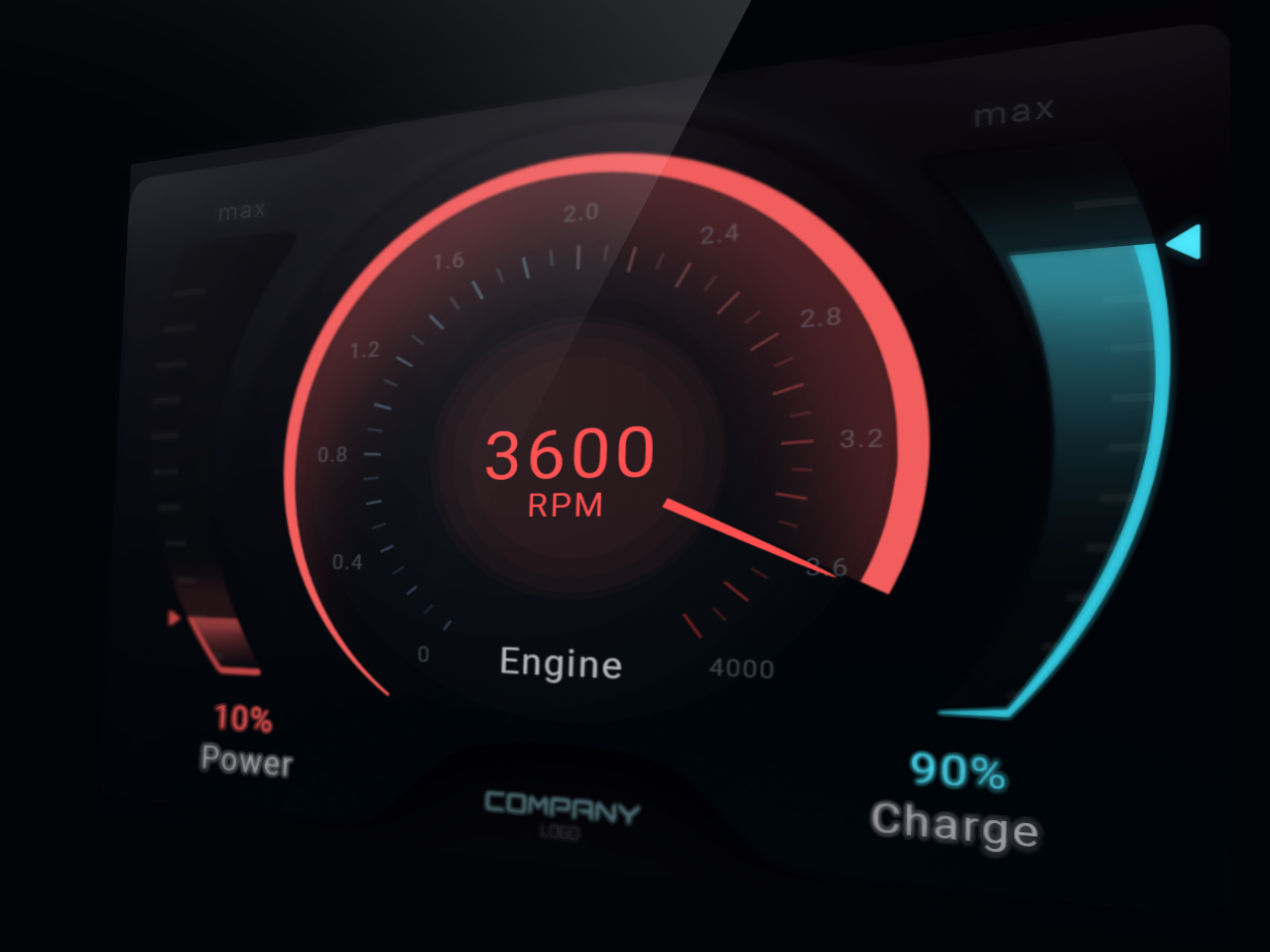 Electric Boat Engine GUI Interface Speed meter design by Scott Kane on ...