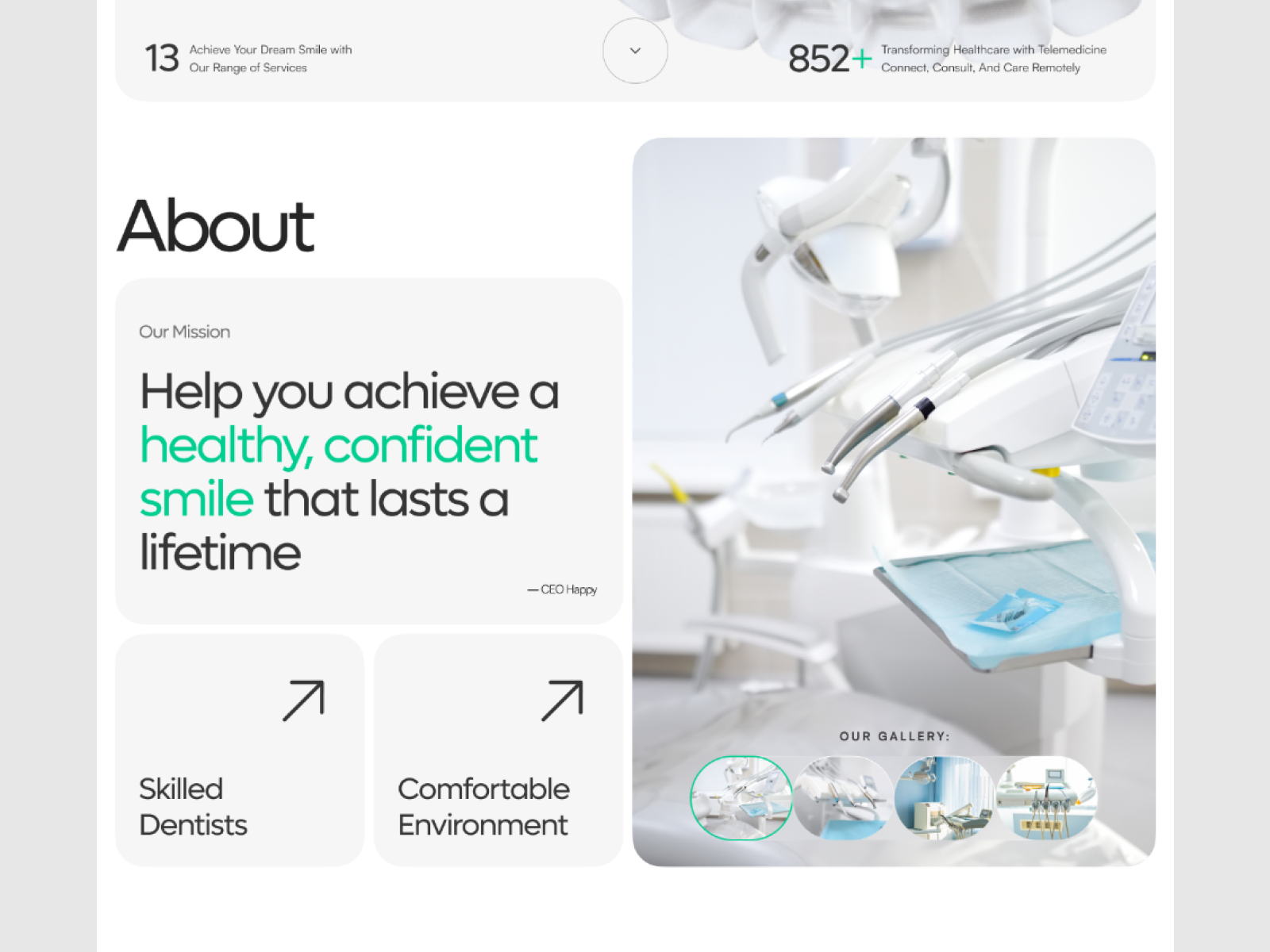 Dental Clinic Landing Page Design by Ceptari Tyas for Kanji Hyped on ...