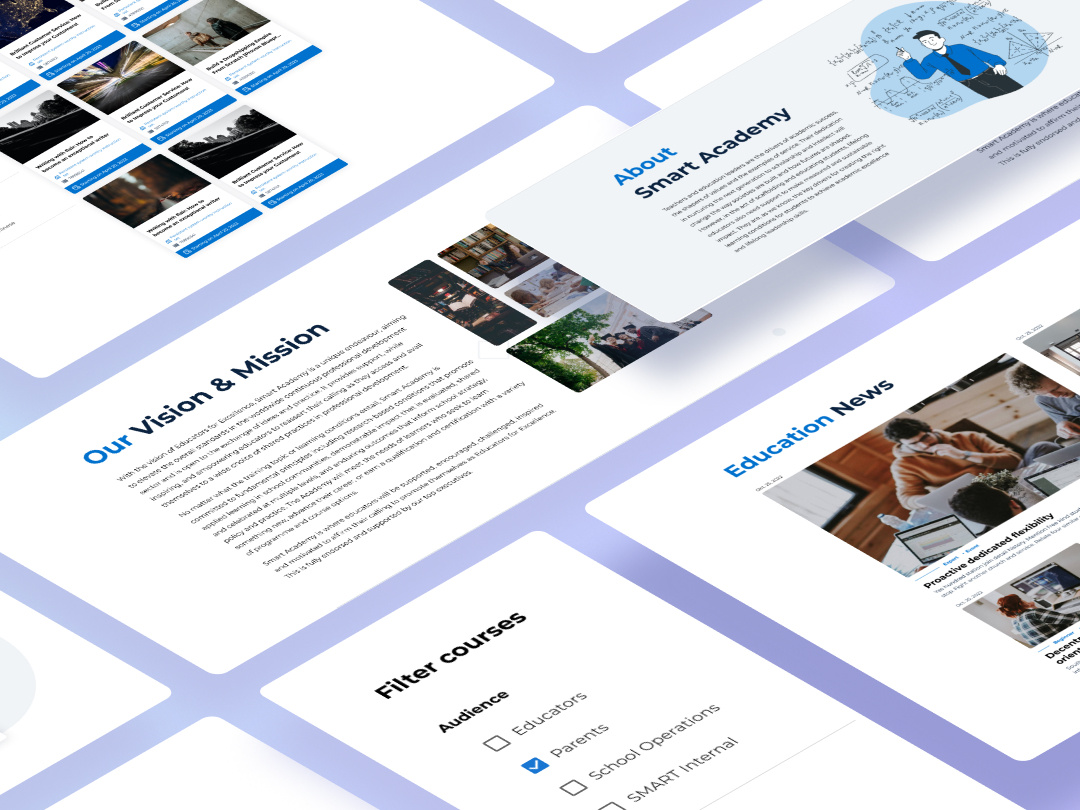 Smart Academy education portal by Raccoon Gang on Dribbble