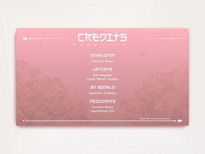 Japanese Credits Screen - Videogame UI by Facundo Bravo on Dribbble