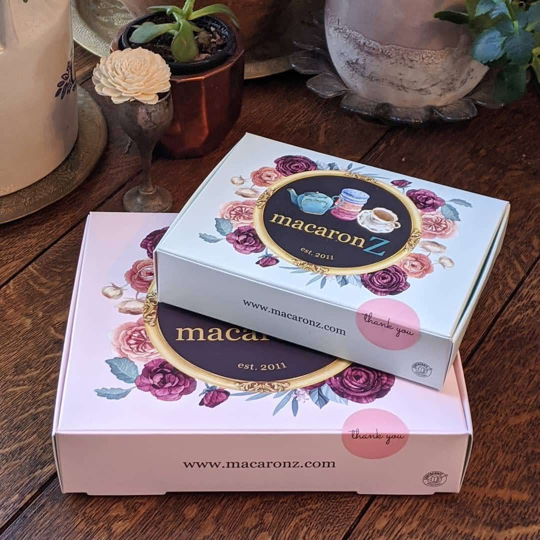 Macaronz Watercolour Food Illustration, Logo & Packaging Design by ...