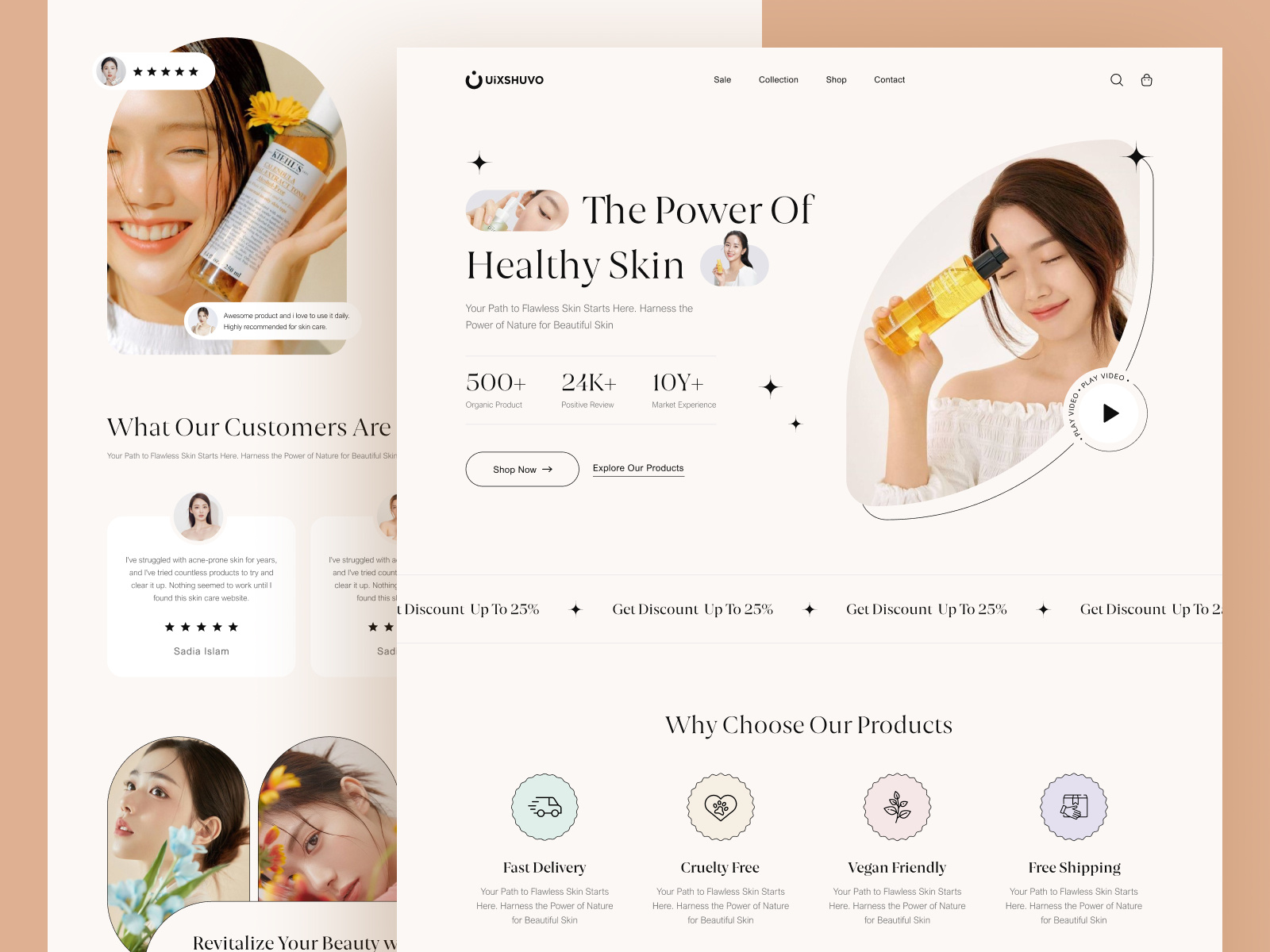 Skin Care - Landing Page by Shuvo on Dribbble