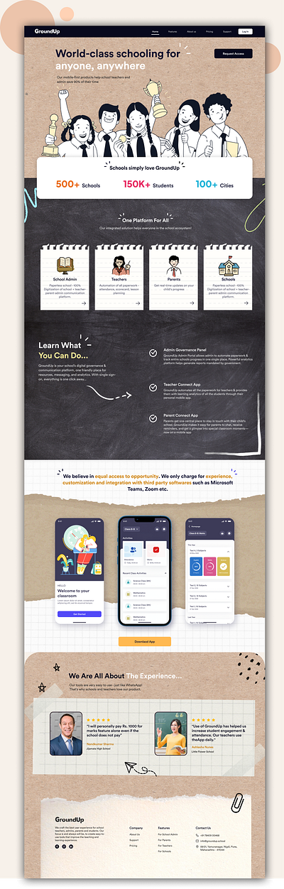 Schooling Website UI Design by Dnyaneshwari lavate on Dribbble