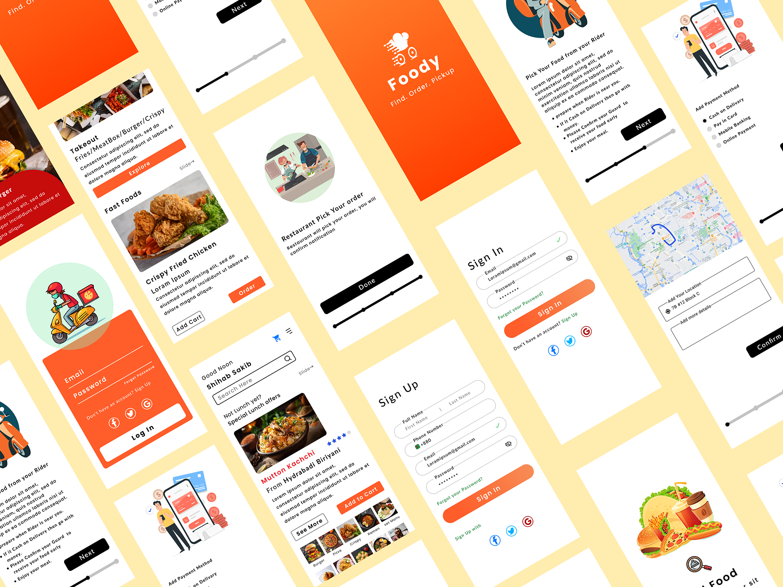 Foody | Food Delivery App | UI design of Food App by Shihab Sakib on ...