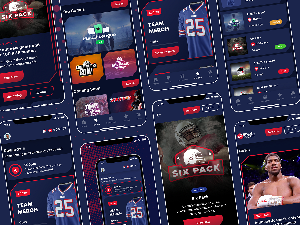 Gaming Mobile ios App UI Design by Sarah Newman on Dribbble