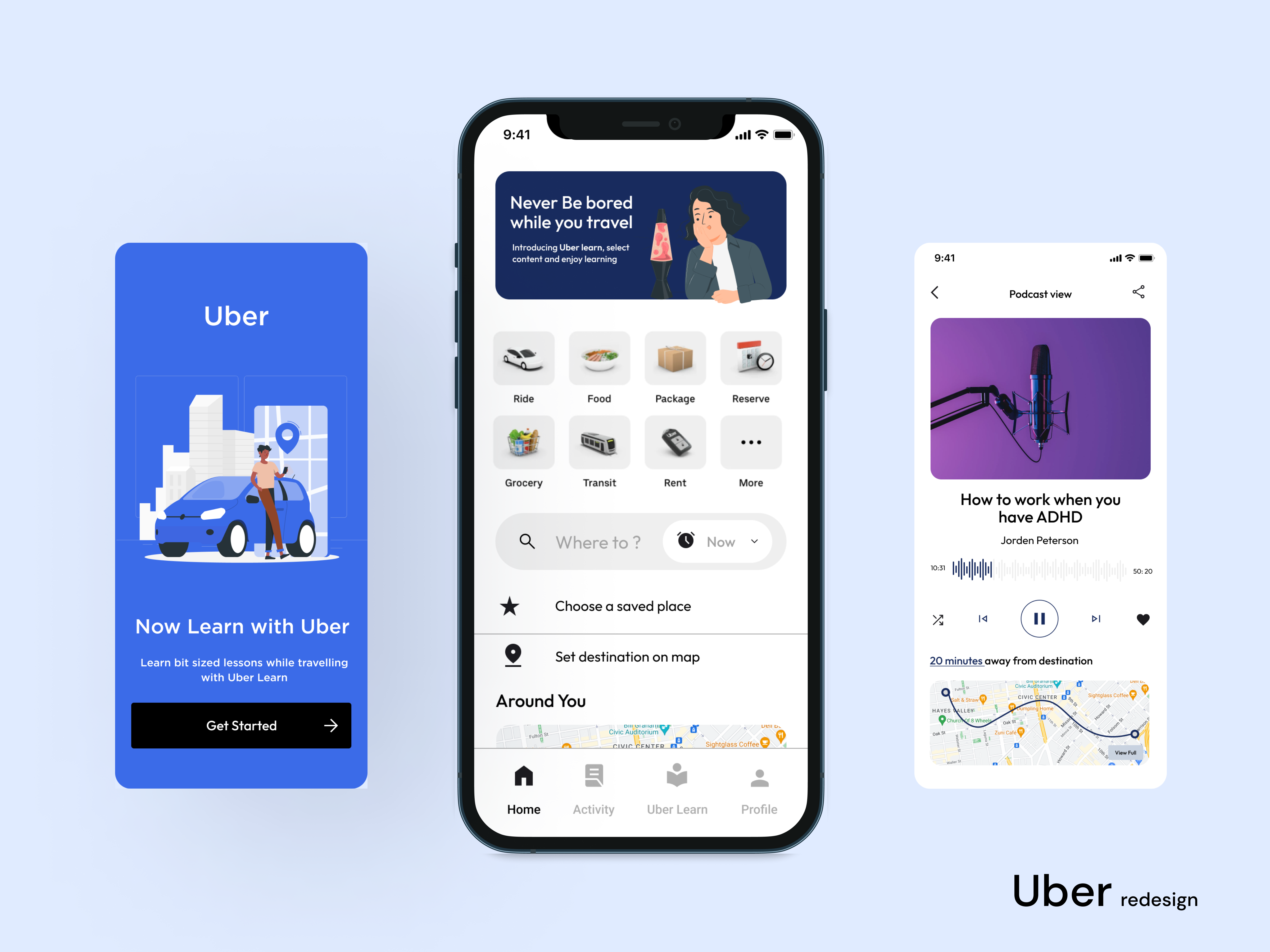 Uber App Redesign Challenge - UI Design by Syed Jawad Ahmed on Dribbble