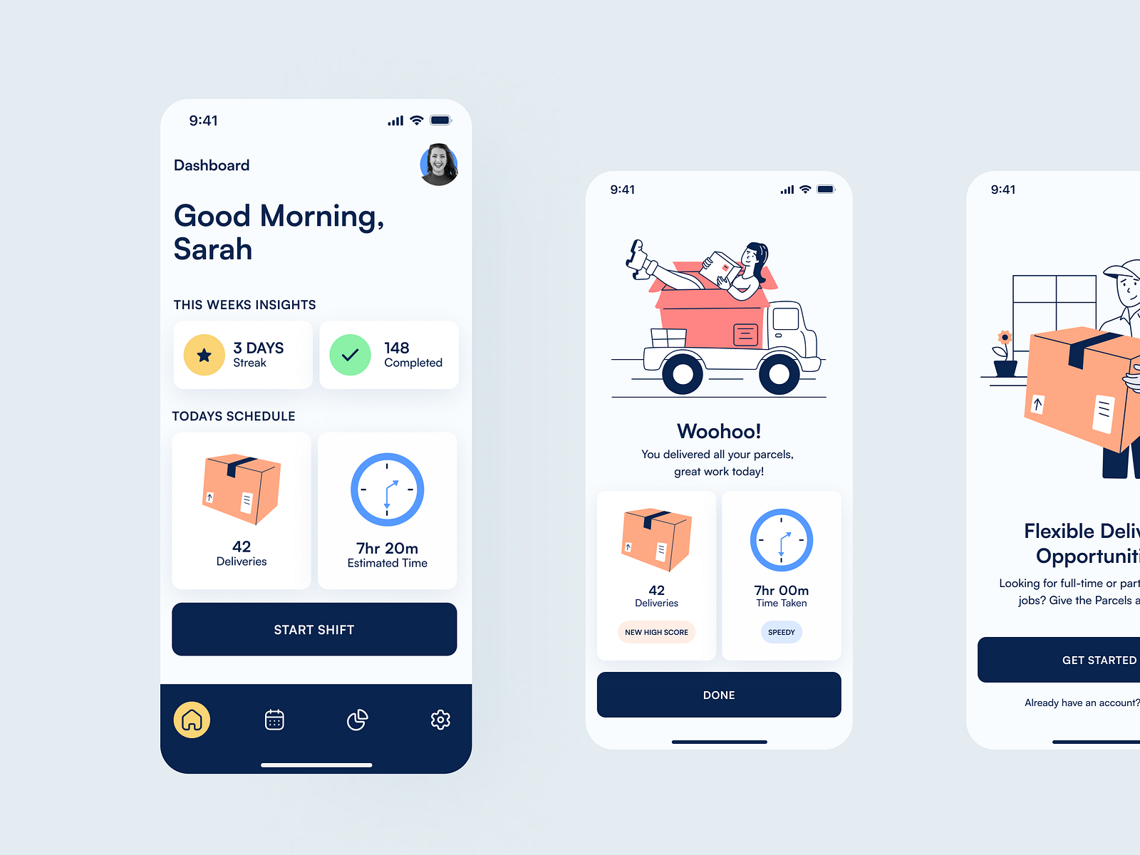 Delivery Tracking - App Design by Sarah Newman on Dribbble