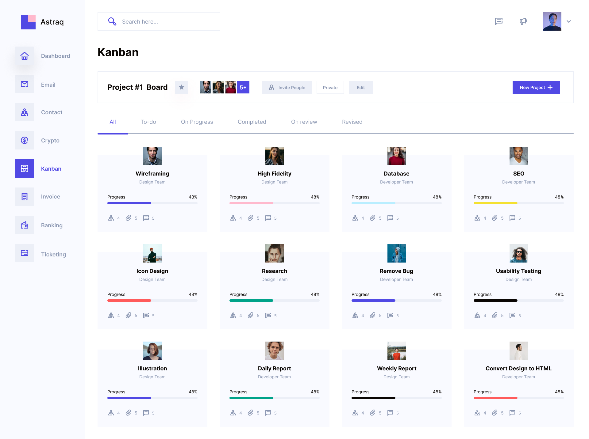 Elegant Minimalist Admin Dashboard by Ahmad S. Afandi for Peterdraw ...