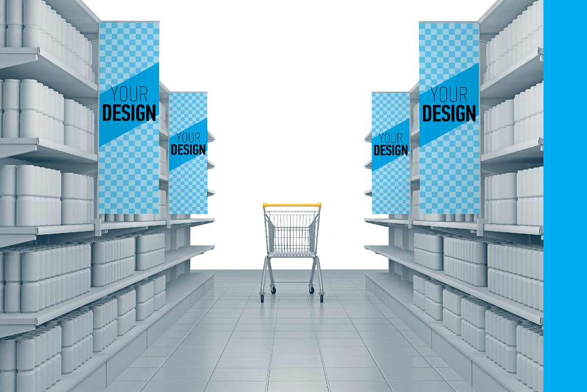 POSM Store Shelf Banner Mockup by Gilang on Dribbble