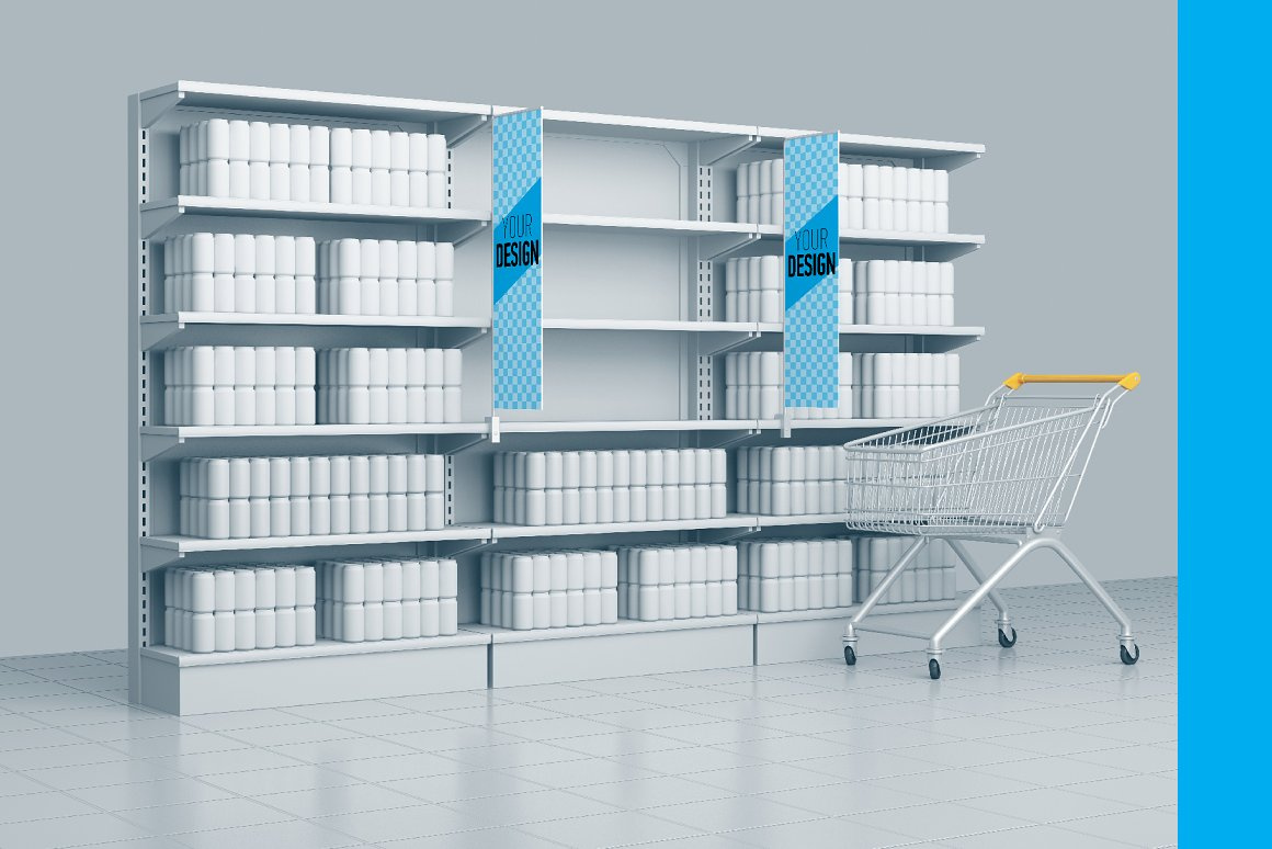 POSM Store Shelf Banner Mockup by Gilang on Dribbble