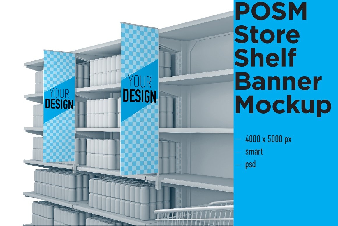 POSM Store Shelf Banner Mockup by Gilang on Dribbble