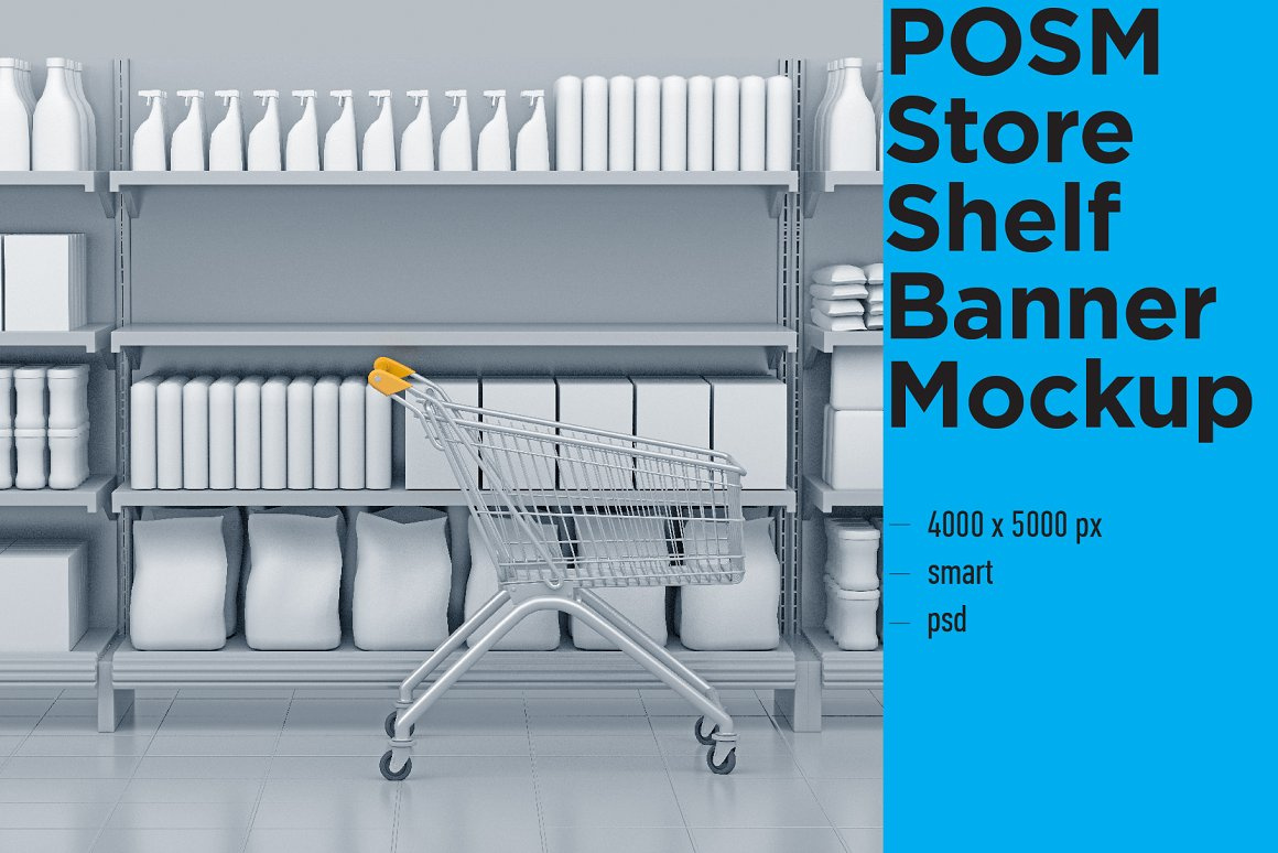 POSM Store Shelf Banner Mockup by Gilang on Dribbble