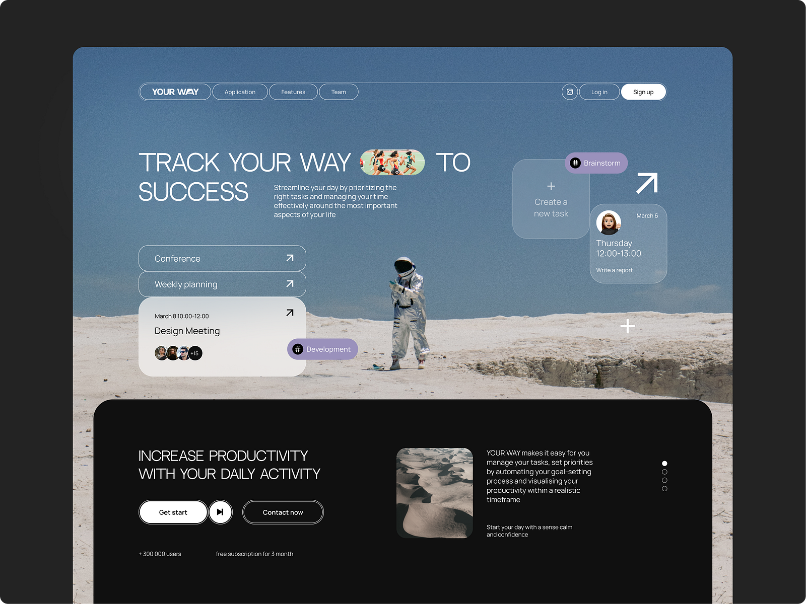 Productivity Landing Page by Levi Wilson for QClay on Dribbble