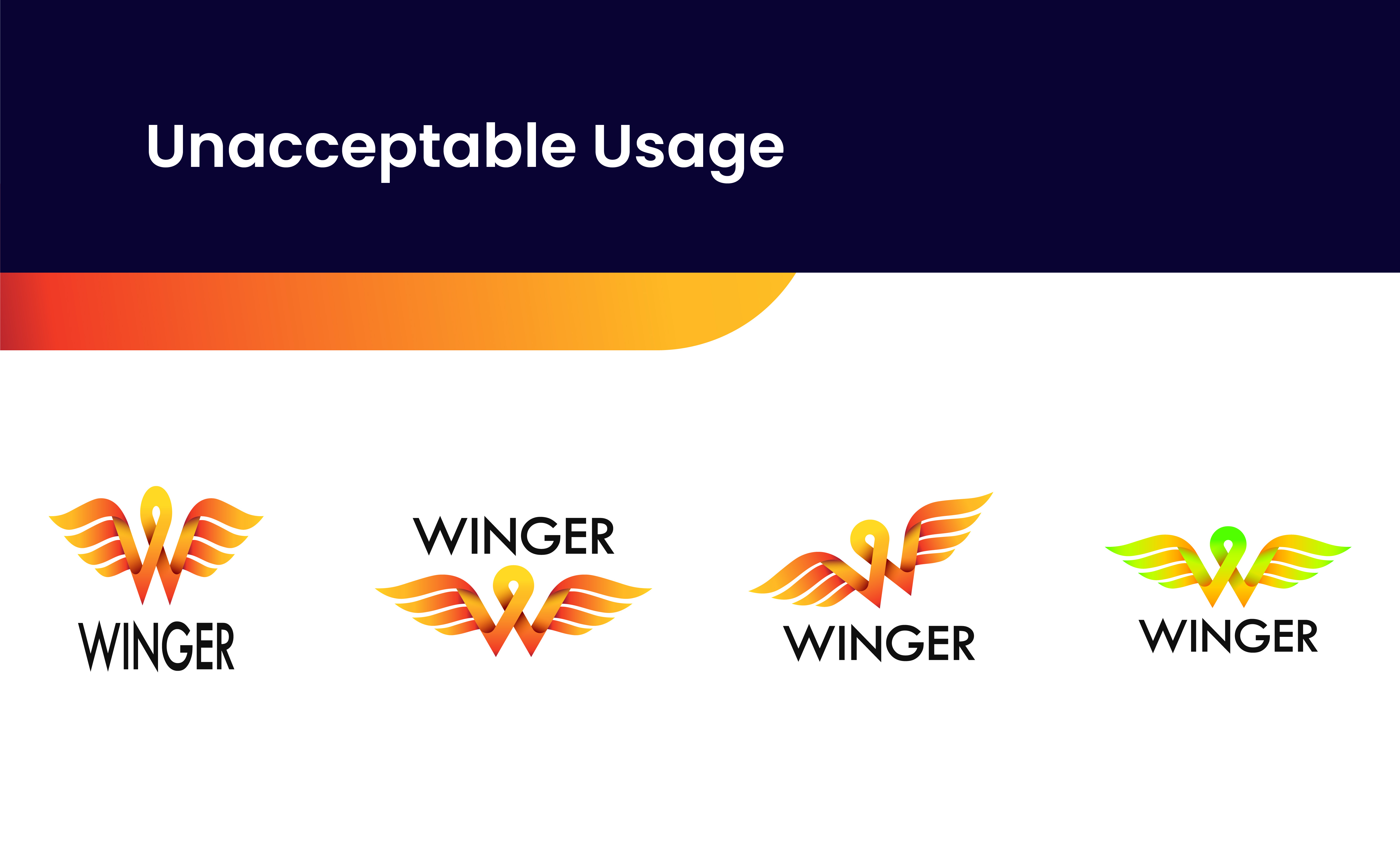 Winger Logo & brand style guides. by Abida Akther on Dribbble