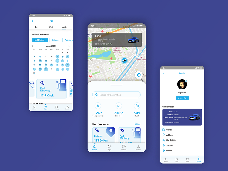 Car Health Monitoring System-App by Rajat Jain on Dribbble