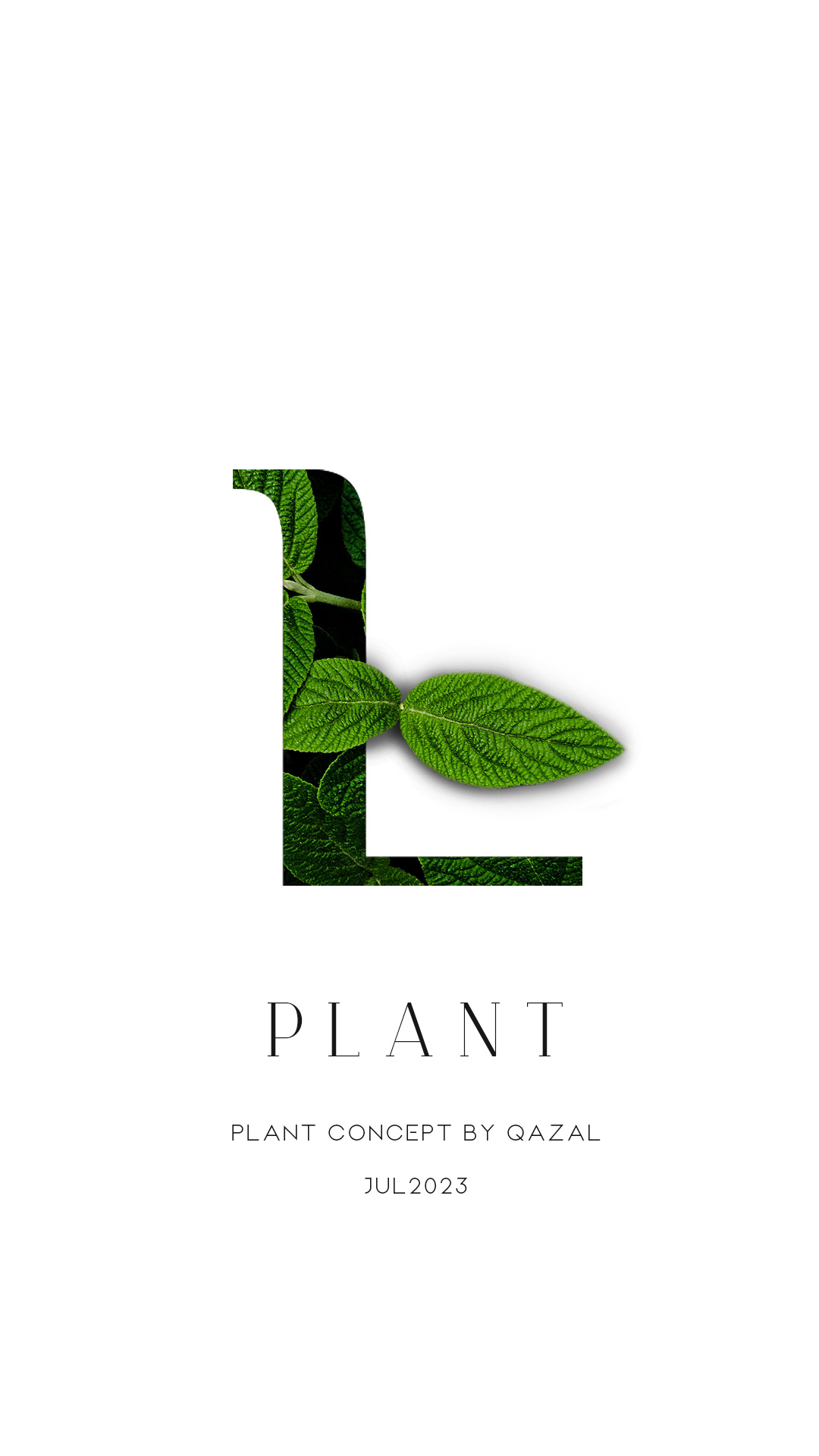 Typography for "Plant" Letters by qazal rst on Dribbble