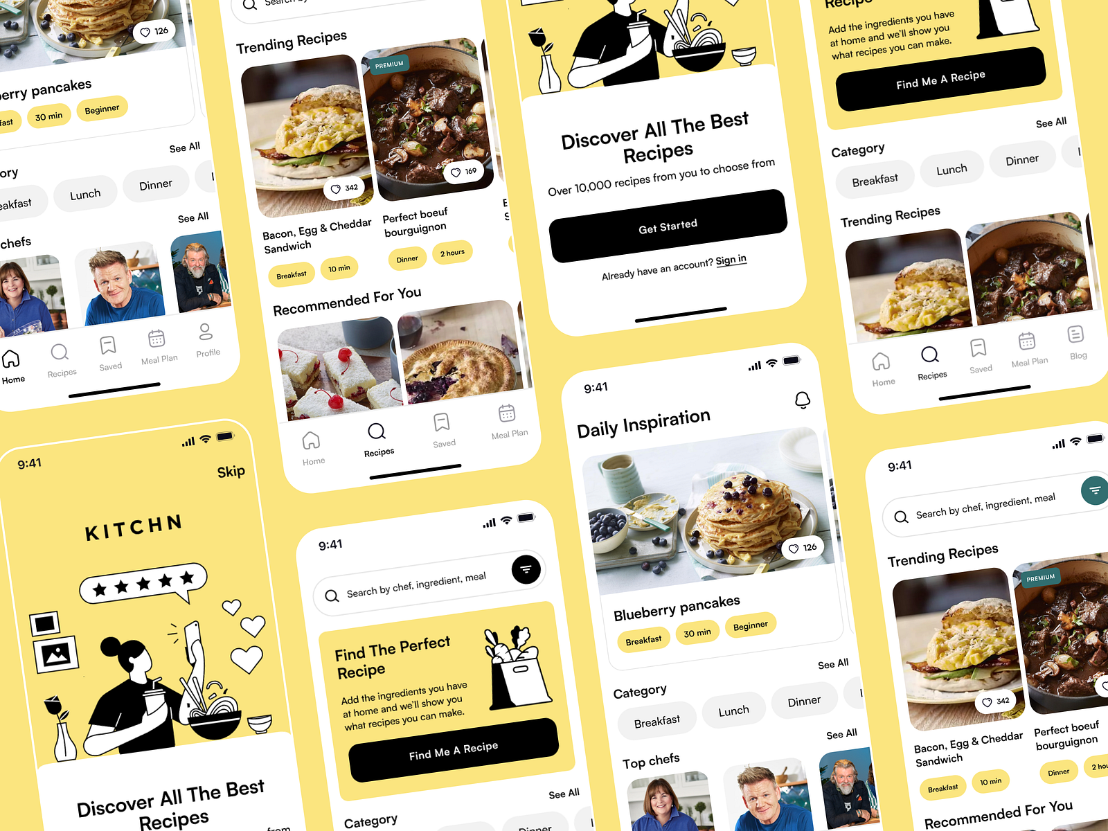 Cooking App UI Design by Sarah Newman on Dribbble