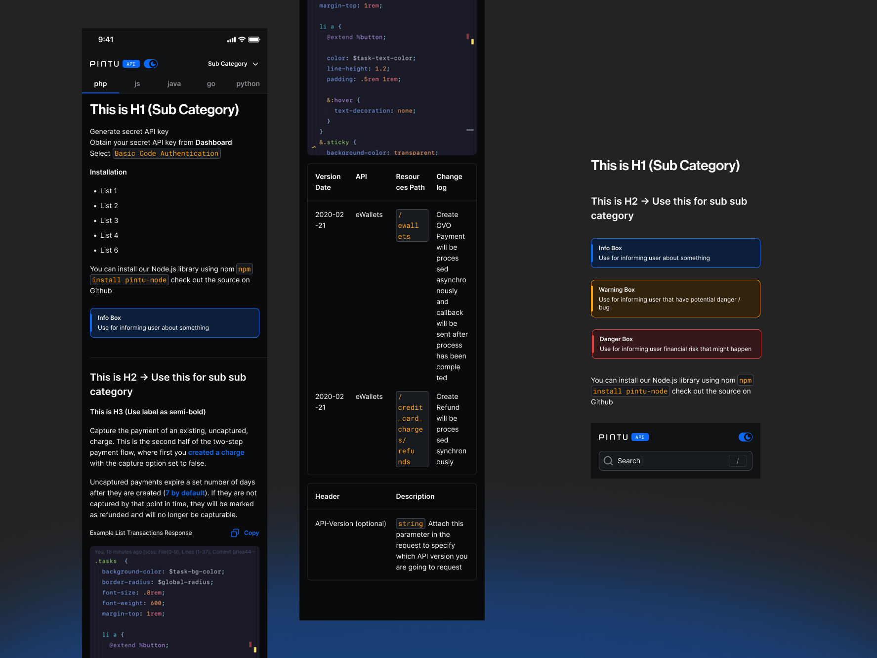 API Documentation by Dimas on Dribbble