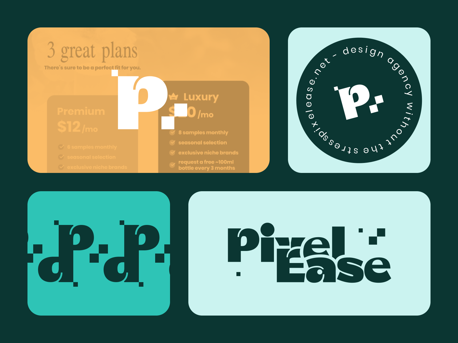 PixelEase - Branding 🖊️ by Matei Lenghel on Dribbble